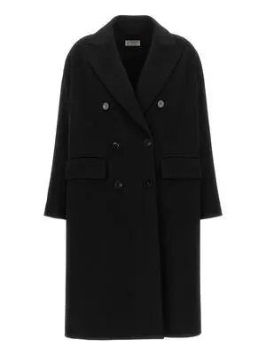 ALBERTO BIANI ALBERTO BIANI Double-Breasted Wool Coat With Peak Lapel