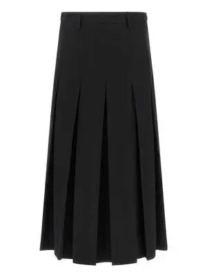 MAISON MARGIELA Maison Margiela Overlapping Pleated Midi Skirt