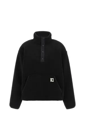 Carhartt Work In Progress Elliot Fleece Sweatshirt With Snap Button Closure - Black
