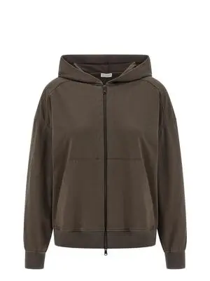 Brunello Cucinelli Monile Zip Hoodie - Brown