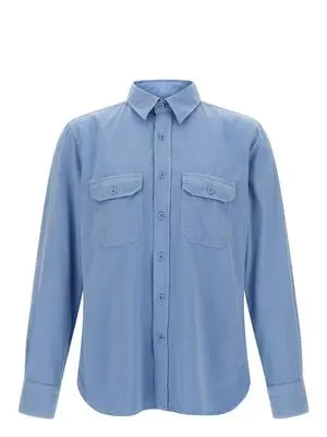 TOM FORD Faille Shirt Light Blue