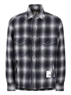 Mihara Yasuhiro Plaid Wool Shirt - Black