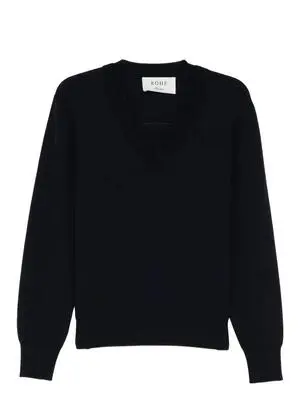 RÓHE ROHE Long Sleeve V-Neck Jumper