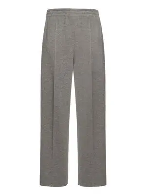 Malo Wide Leg Cashmere-silk Trousers - Dark Grey