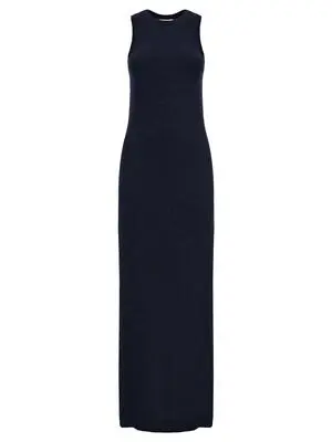 Malo Luxury Cashmere Maxi Dress - Blue