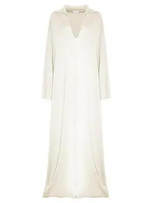 Malo Silk Maxi Kaftan Dress - Ivory
