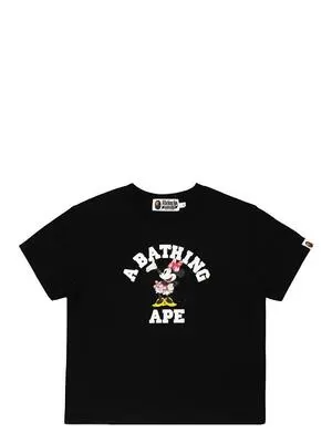 A BATHING APE X Disney Minnie Mouse College Tee - Black