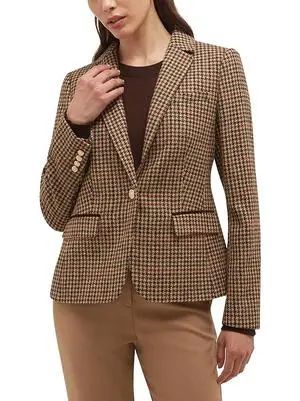 HOBBS LONDON HOBBS LONDON Adeline Houndstooth Wool Jacket