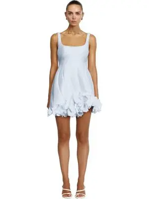 Acler Winchester Mini Dress Blue Melt