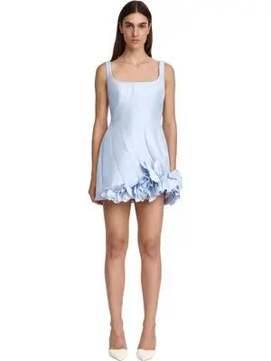 Acler Winchester Mini Dress Blue Melt