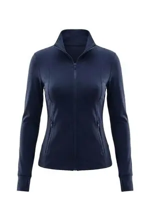 BE ATHLETICA Be Athletica Zip-Up Jacket With High Neck Collar