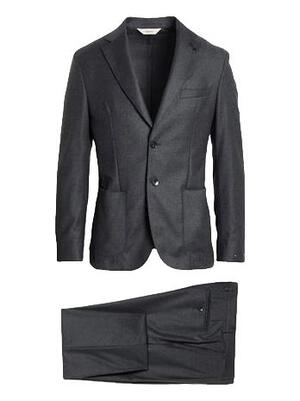 PAOLONI Suit Charcoal Size Virgin Wool, Elastane - Grey