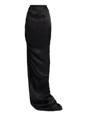 Rick Owens Maxi Skirt Cupro - Black