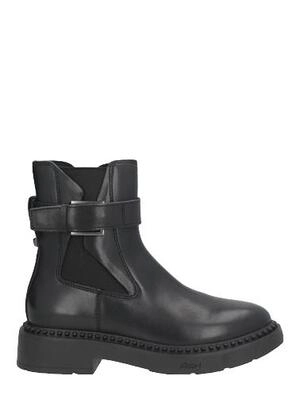 Ash Margot Leather Ankle Boots - Black