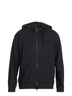 Herno Midnight Polyamide And Elastane Jersey Zip-up Hooded Sweatshirt - Blue