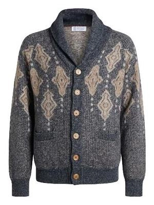 Brunello Cucinelli Shawl Collar Cardigan - Blue