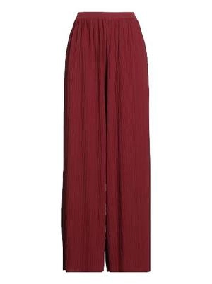 Max Mara Brick Polyester Wide-leg Pants - Red