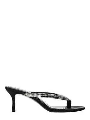 Alexander Wang Courtney 65mm Thong Sandal - Black/silver