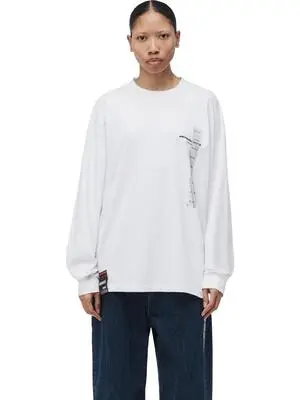 Alexander Wang Alexander Wang Graphic Long Sleeve Tee White