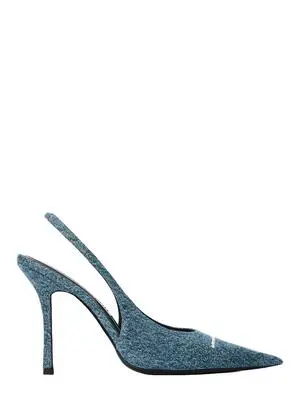 Alexander Wang Alexander Wang Buffy 105mm Denim Slingback Pumps Blue