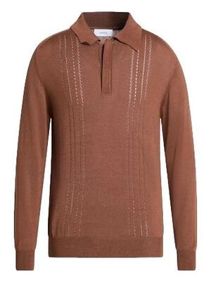 LARDINI Polo Shirt Size Cotton, Viscose - Brown