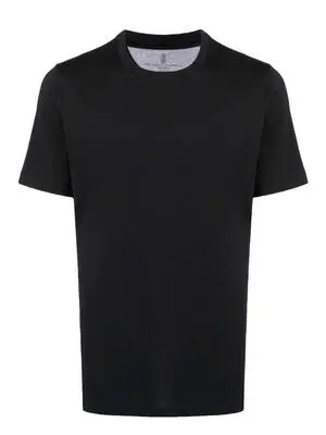 Brunello Cucinelli Round Neck Short-sleeved T-shirt - Black