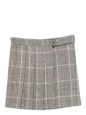 BRUNELLO CUCINELLI Brunello Cucinelli Pleated Check Midi Skirt
