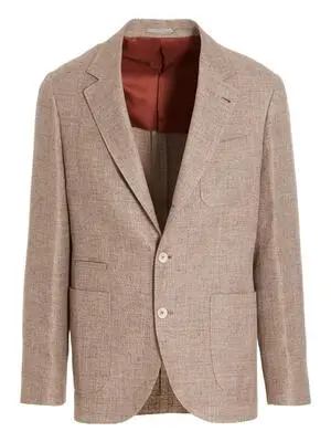 Brunello Cucinelli Single-breasted Tailored Blazer - Nude