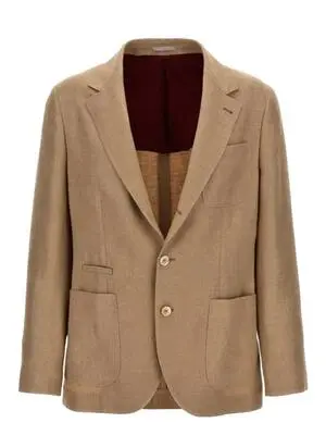 Brunello Cucinelli Single-breasted Tailored Blazer - Brown