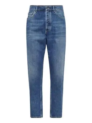 Brunello Cucinelli Mid-rise Tapered Leg Jeans - Blue