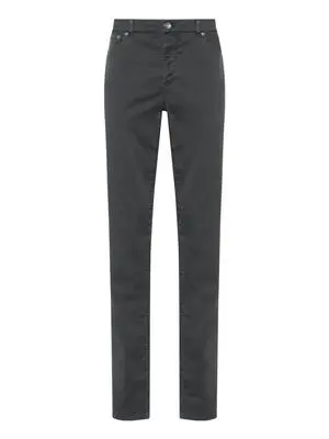 BRUNELLO CUCINELLI Brunello Cucinelli Logo-Embroidered Straight-Leg Trousers