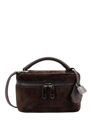 Brunello Cucinelli Zipped Shoulder Bag - Brown