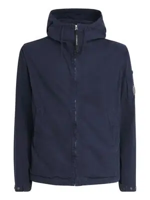 C.P. COMPANY Garment-dyed Micro-reps Jacket - Blue