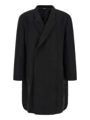 KIKO KOSTADINOV Peak Lapel Overcoat - Black