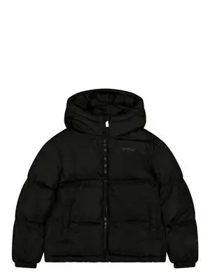 Off-White Hooded Puffer Jacket - Black