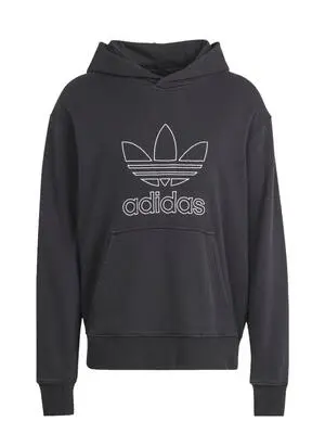ADIDAS ORIGINALS Relaxed Fit Hooded Sweatshirt With Logo Detail - Black