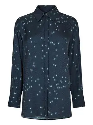 Hugo Boss Textured Long Sleeve Shirt - Blue
