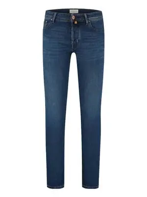 Jacob Cohen Logo Patch Slim-fit Jeans - Blue