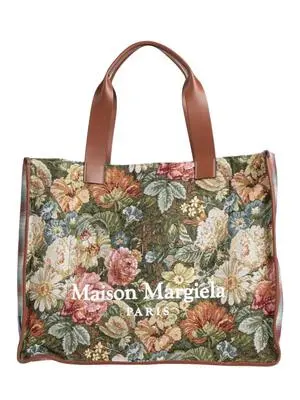 MAISON MARGIELA Large Floral Tote Bag - Green