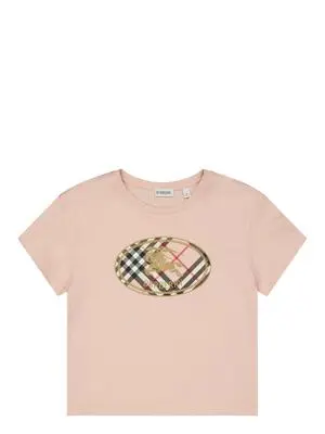 Burberry Plaid Emblem T-shirt - Pink
