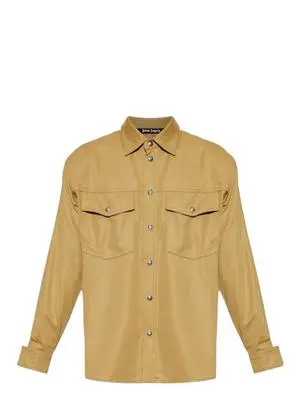 Palm Angels Side Stripe Detailed Shirt - Brown