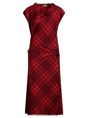 Burberry Plaid Short-sleeve Dress - Red