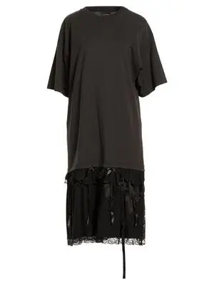 Balenciaga Tiered T-shirt Dress - Black