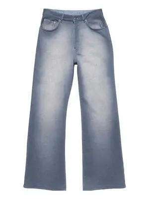 Acne Studios ACNE STUDIOS Wide Leg Fleece Trousers Gray Blend