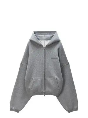 Alexander Wang Crystal Hotfix Zip Up Hoodie - No