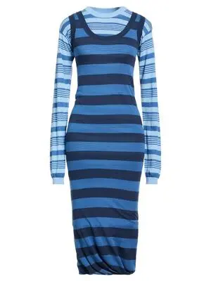Marni Striped Long Sleeve T-shirt Dress - Blue