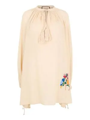 GUCCI GUCCI Long Sleeve Shirt With Tassel Tie