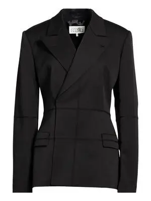 MAISON MARGIELA Single-breasted Blazer With Notched Lapel - Black