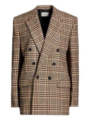 Saint Laurent Double-breasted Checked Blazer - Multicolor