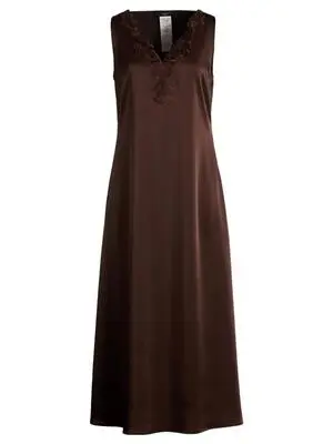 MAX MARA Weekend Max Mara Sleeveless V-Neck Maxi Dress With Appliqu